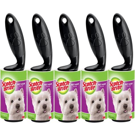 Scotch Brite Lint Pet Hair Roller Remover 56 Sheets Pack 5 Big W