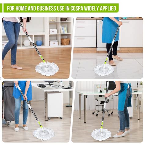 Masthome Spin Mop With Mop Buckets Wringer System For Floor Cleaningh