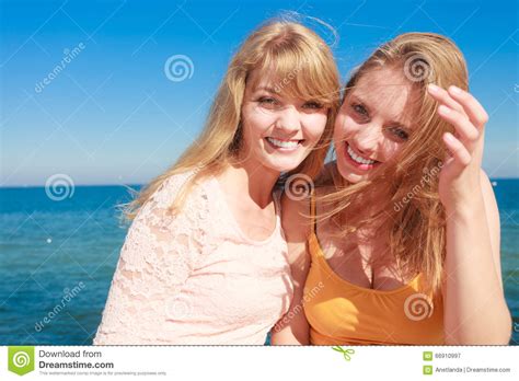 Two Women Best Friends Having Fun Outdoor Stock Image Image Of Girls