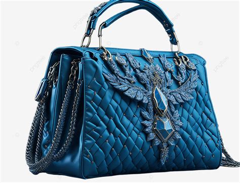 크리스탈 다이아몬드 스톤이 있는 고급스러운 아름다운 블루 여성용 핸드백 핸드백 여성 다이아 패 한 벌 Png 일러스트 및 Psd 이미지 무료 다운로드 Pngtree