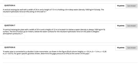 Solved A Vertical Rectangular Wall With A Width Of M And Chegg