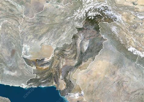 Pakistan Satellite Image Stock Image C0591436 Science Photo Library