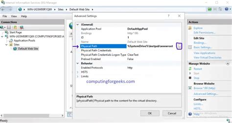 How To Configure Default Site In Iis Server Computingforgeeks How To Use Default Site In