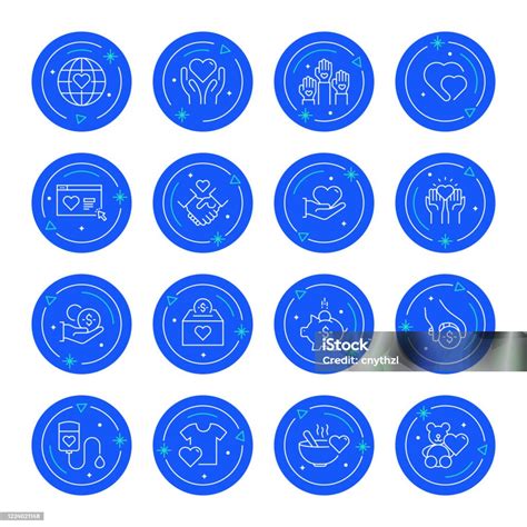 자선 및 기부 관련 라인 아이콘 의 집합입니다 편집 가능한 스트로크입니다 간단한 윤곽선 아이콘입니다 지역 사회 봉사 활동에 대한 스톡 벡터 아트 및 기타 이미지 Istock