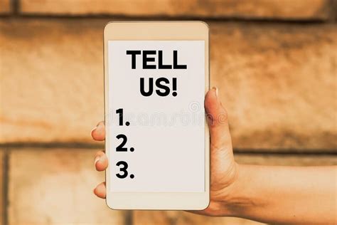 Writing Displaying Text Tell Us Business Idea Communicate Information