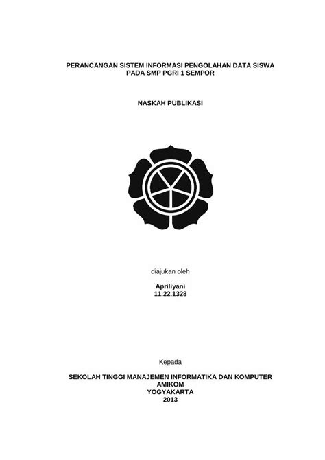 PDF PERANCANGAN SISTEM INFORMASI PENGOLAHAN DATA SISWA Repository Amikom Ac Id Files
