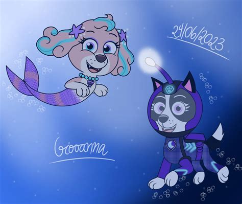 Paw Patrol Coral And Aqua Pups Luna By Gigi Sonicandgumball On Deviantart