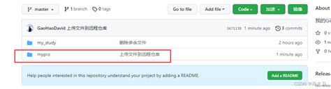 Git创建远程仓库管理项目高大卫的博客 Csdn博客