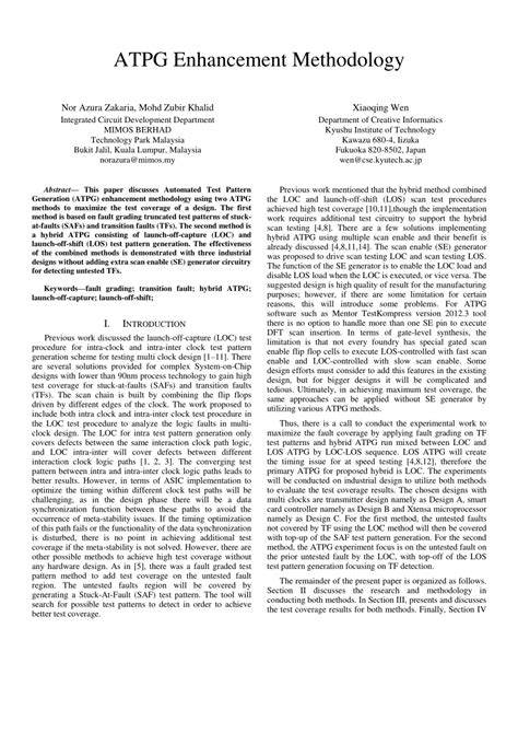 pdf atpg enhancement methodology