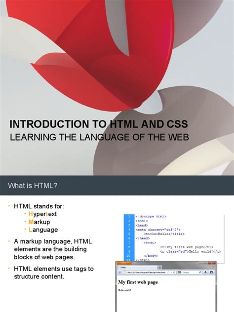 Intro Html Css Preso 2 Download Free Pdf Html Element Html