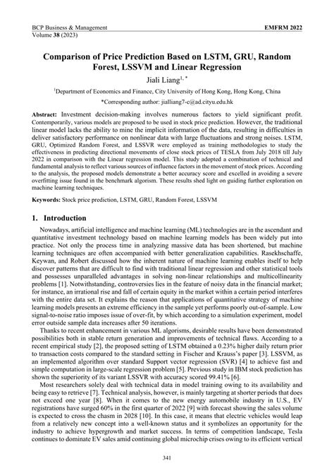 PDF Comparison Of Price Prediction Based On LSTM GRU Random Forest