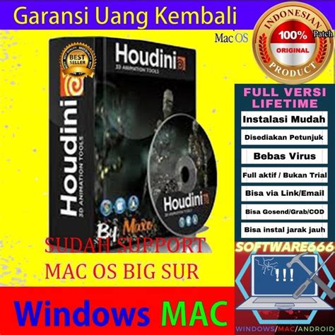 jual software membuat animasi 3d sidefx houdini fx v18 [mac