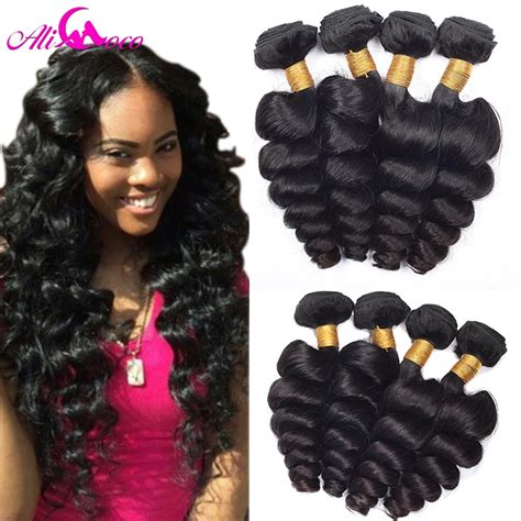 Indian Virgin Hair Loose Wave 4 Bundles Indian Loose Wave Hair 100