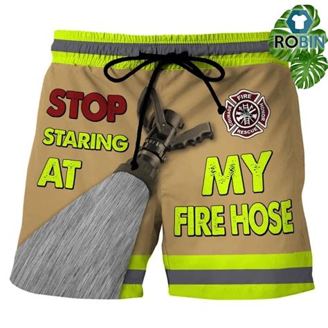Stop Staring At My Fire Hose Swim Trunks Robinplacefabrics