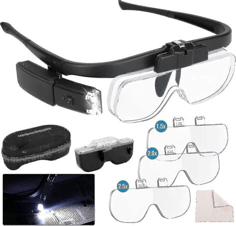 Headband Magnifier Glasses With Light Handsfree Led Illuminated Head