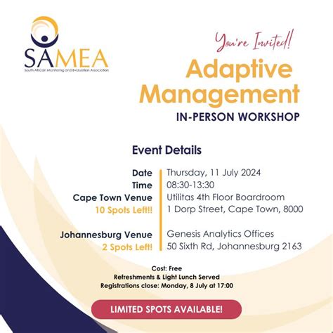 South African Monitoring Evaluation Association Samea On Linkedin Adaptivemanagement