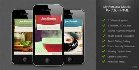 Free Static Html Website Templates Designmodo Mobile Website Template Portfolio Website