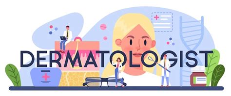 Premium Vector Dermatologist Typographic Header