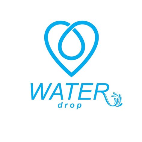 Símbolo de gota de agua transparente azul vectorial para uso en
