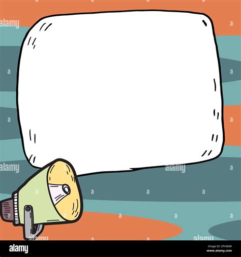 Megaphone Presenting Important Information And Brand New Agenda Big