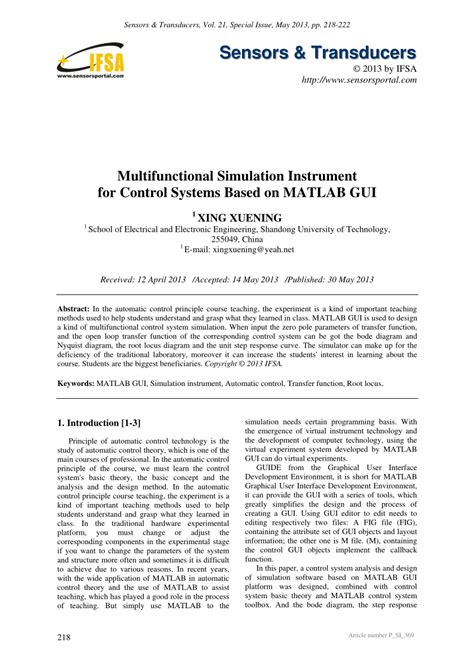 pdf multifunctional simulation instrument for control systems based