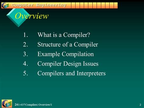 Compilers Overview1 1 Compiler Structures Objective What Are The