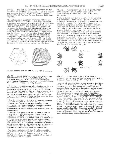 Pdf The Use Of Computer Graphics In The Teaching Of Crystal Morphology