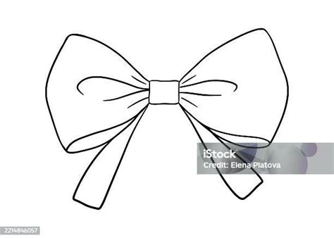 요염 활 손으로 그린 개요 벡터 일러스트 레이 션 흰색 낙서 리본에 고립 0명에 대한 스톡 벡터 아트 및 기타 이미지 0명 공단 귀여운 Istock