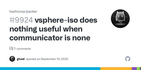 Vsphere Iso Does Nothing Useful When Communicator Is None · Issue 9924