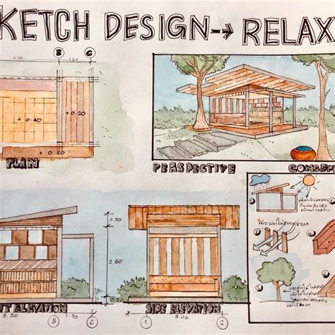 Sketch Design ศาลาอเนกประสงค์เป็นงาน ออกแบบ Sketch Design ชิ้นแรก ของ