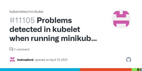 Problems Detected In Kubelet When Running Minikube Start Issue Kubernetes Minikube