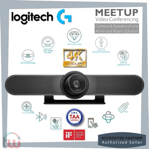 Logitech Meetup Video Conference Camera 4k Ultra Hd Full Duplex
