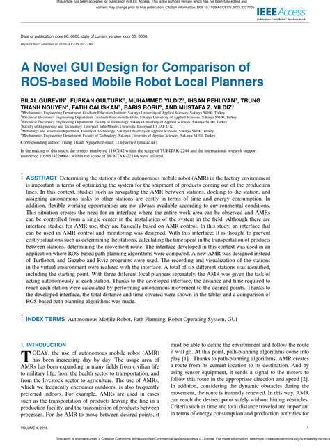pdf a novel gui design for comparison of ros based mobile robot local