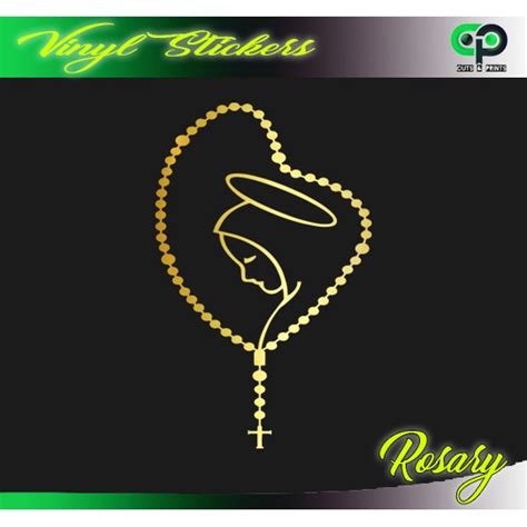 Rosary 003 Religious Stickers Vinyl Sticker For Laptop Motorcycle