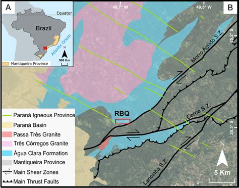 Regional Geotectonic Context A The Mantiqueira Province Is Located