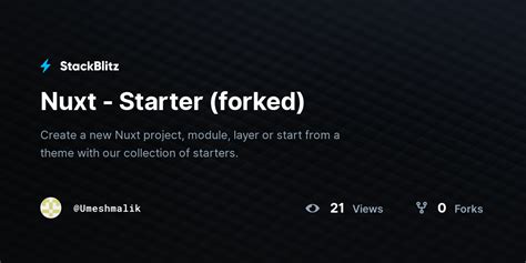 Nuxt Starter Forked Stackblitz