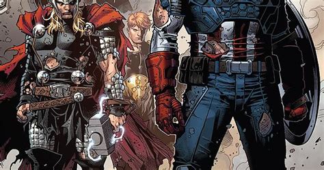 The Avengers Captain America Captain Marvel Thor Hulk And Hyperion