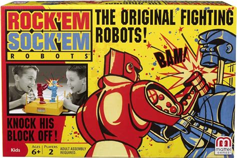 Mattel Games Rock Em Sock Em Robots You Control The Battle Of The Robots In A Boxing Ring