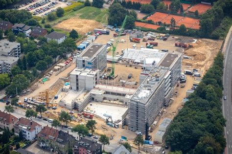Bochum aus der Vogelperspektive Baustelle zum Neubau eines Büro und