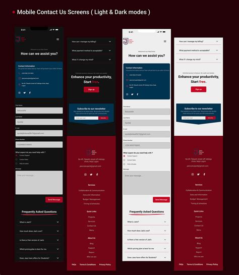 SaaS Web Project Light Dark Modes On Behance