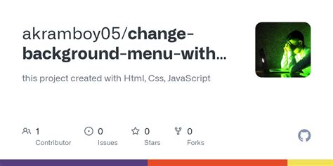 Github Akramboy Change Background Menu With Select This Project Created With Html Css