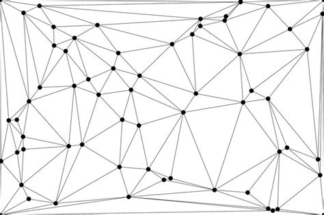 Premium Vector Abstract Polygonal Mesh With Black Nodes And Thin Lines Creating A Minimalist