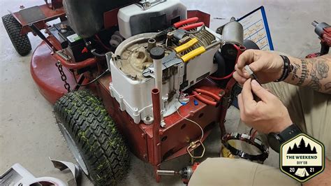 How to replace the stator on a Briggs and Stratton motor - YouTube