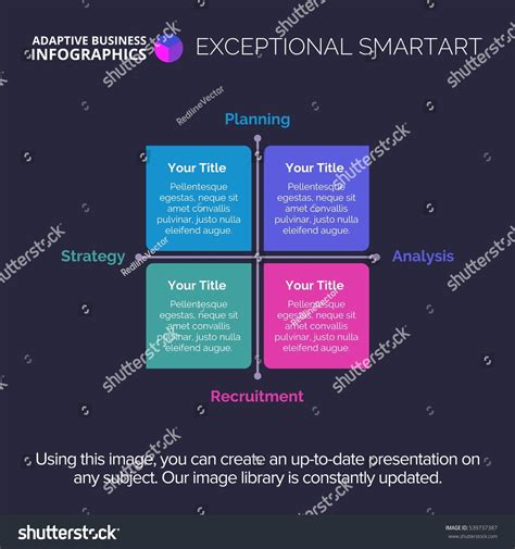 Four Side Matrix Diagram Template Stock Vector Royalty Free 539737387 Shutterstock