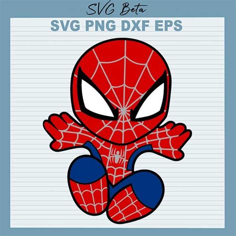 Baby Spider Man SVG Superheroes SVG Cute Spiden Man SVG PNG DXF