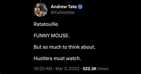 Andrew Tate Ratatouille Funny Mouse But So Much To Think About