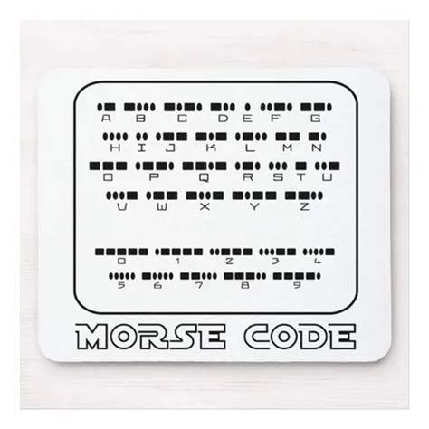 Mats De Mouse Morse Code Mat De Mouse Base De Goma Sin Desli Envío Gratis