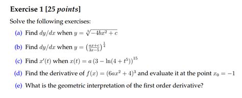 solved exercise 1 [25 points] solve the following exercises
