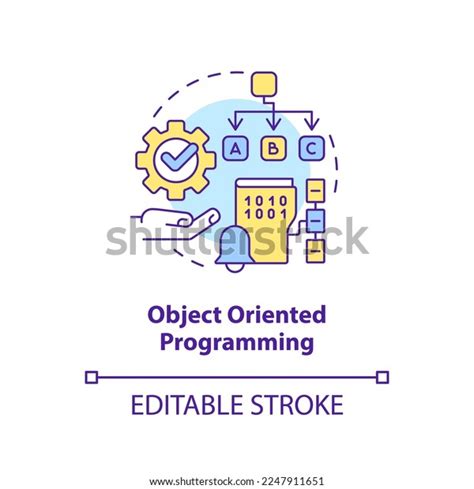 Object Oriented Programming Concept Icon Coding Stock Vector Royalty Free