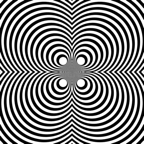 Mirrored Symmetrical Pattern With Concentric Circles Abstract M Stock Vector Illustration Of